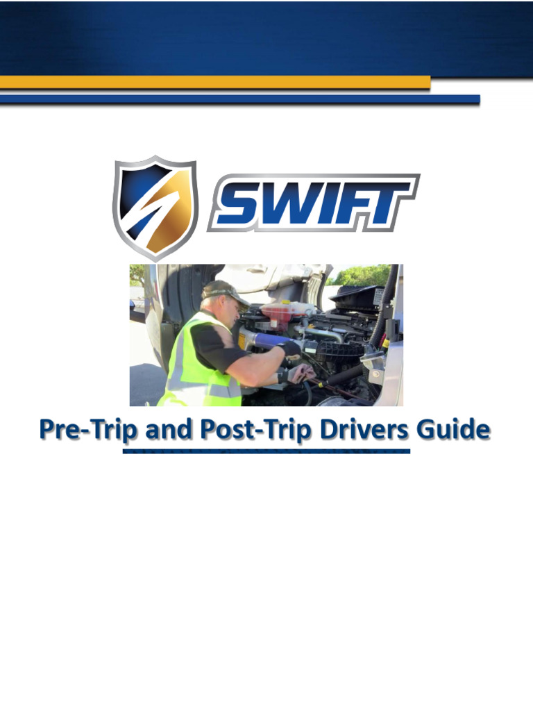 Pre-Trip and Post-Trip Drivers Guide | PDF | Tire | Brake