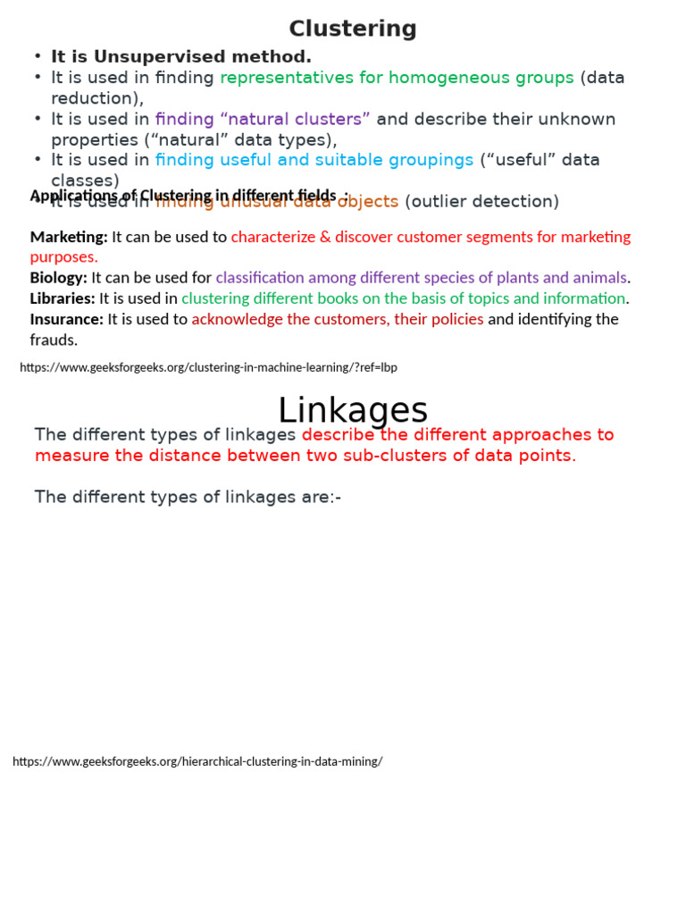 Clustering Techniques Overview | PDF | Cluster Analysis | Data Mining