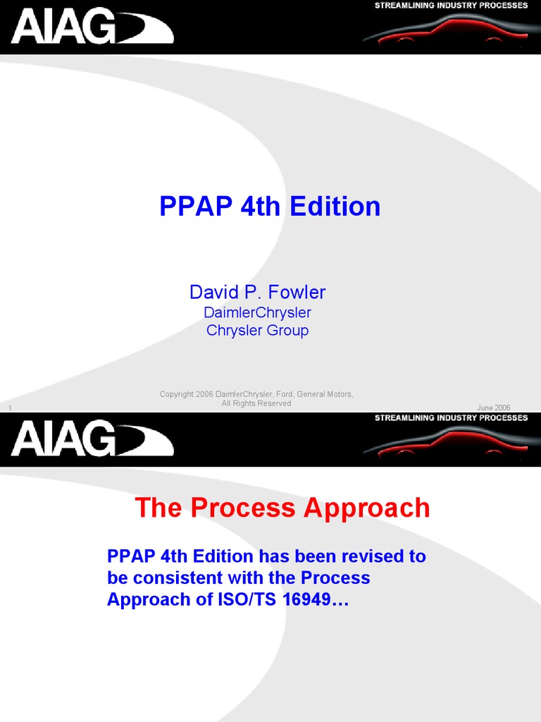 PPAP 4th Edition: David P. Fowler | PDF