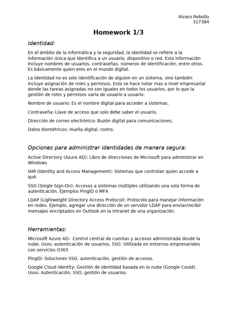 Homework 1-3 | PDF | Computación en la nube | Autenticación