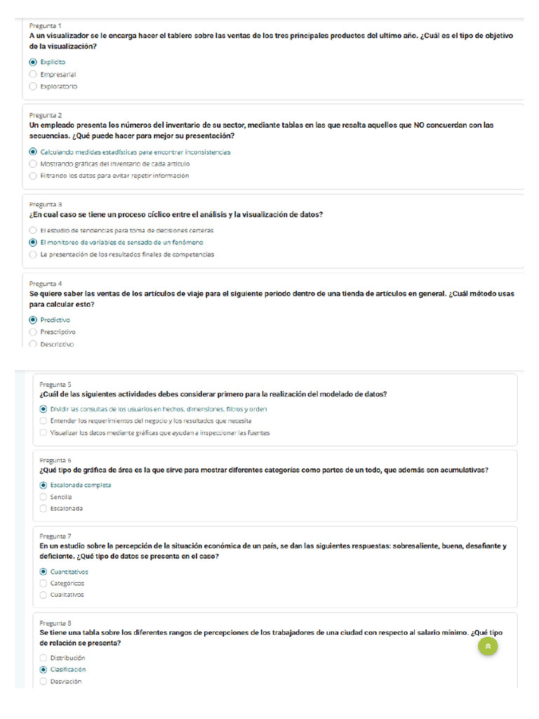 EXAMEN RESUELTO NIVEL 1 LECCION 1 DE Visualizador de Datos EXAMEN 2 ...