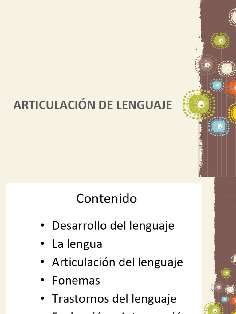 Articulación de Lenguaje | PDF | Aquisición de idioma | Fonema