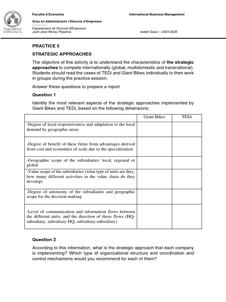 Practice 5 | PDF | Spain | Business