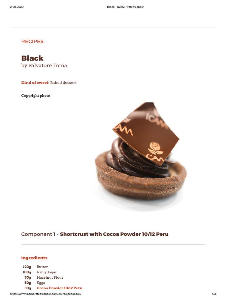 ICAM Cocoa Dessert Recipe Guide | PDF