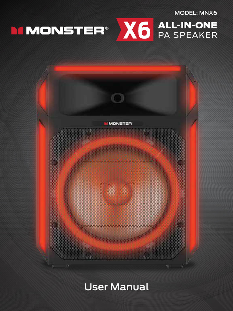 Monster X6 Manual | PDF