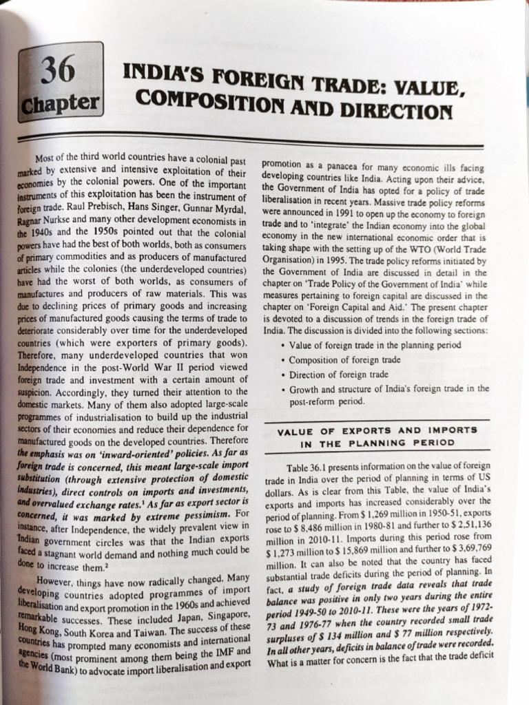 Composition and Direction of India's Trade | PDF