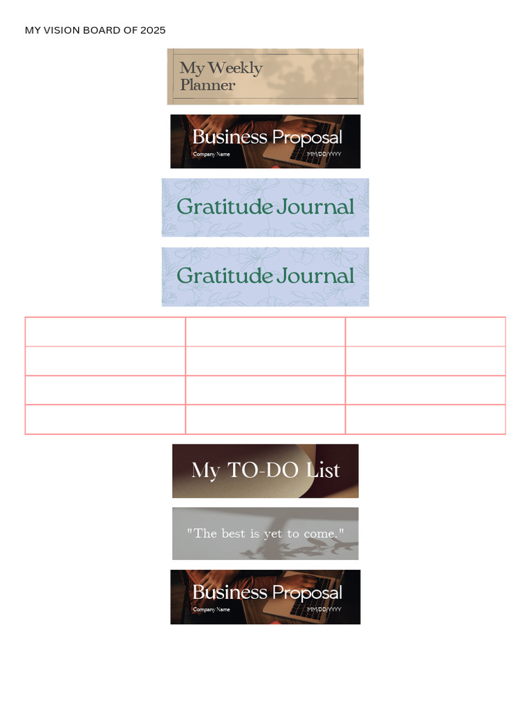 2025 Vision Board and Planner Guide | PDF