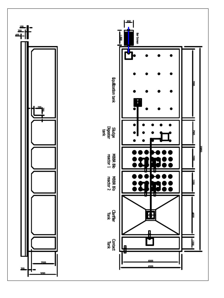 Mbbr Layout 1000pe | PDF