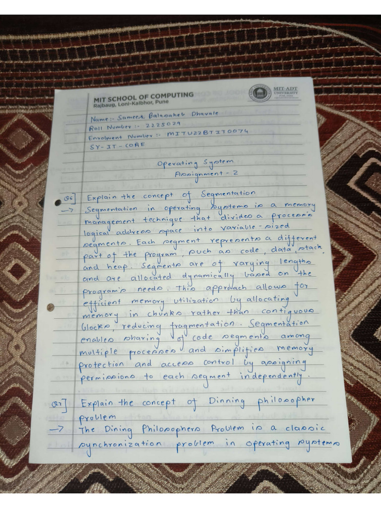 Operating System Assignment 2 | PDF