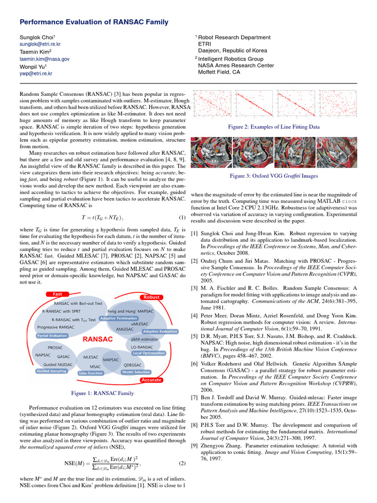 Performance Evaluation of RANSAC Family | PDF | Artificial Intelligence ...