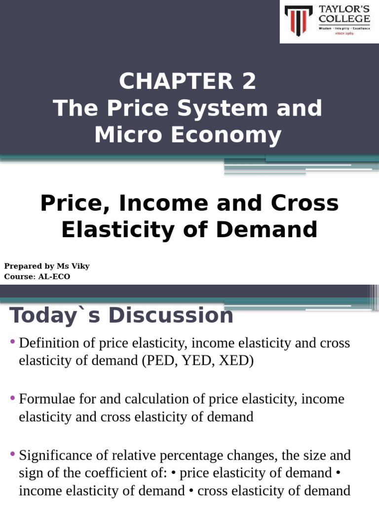 2 - Price Income Cross Elasticity of Demand | PDF | Demand | Elasticity ...