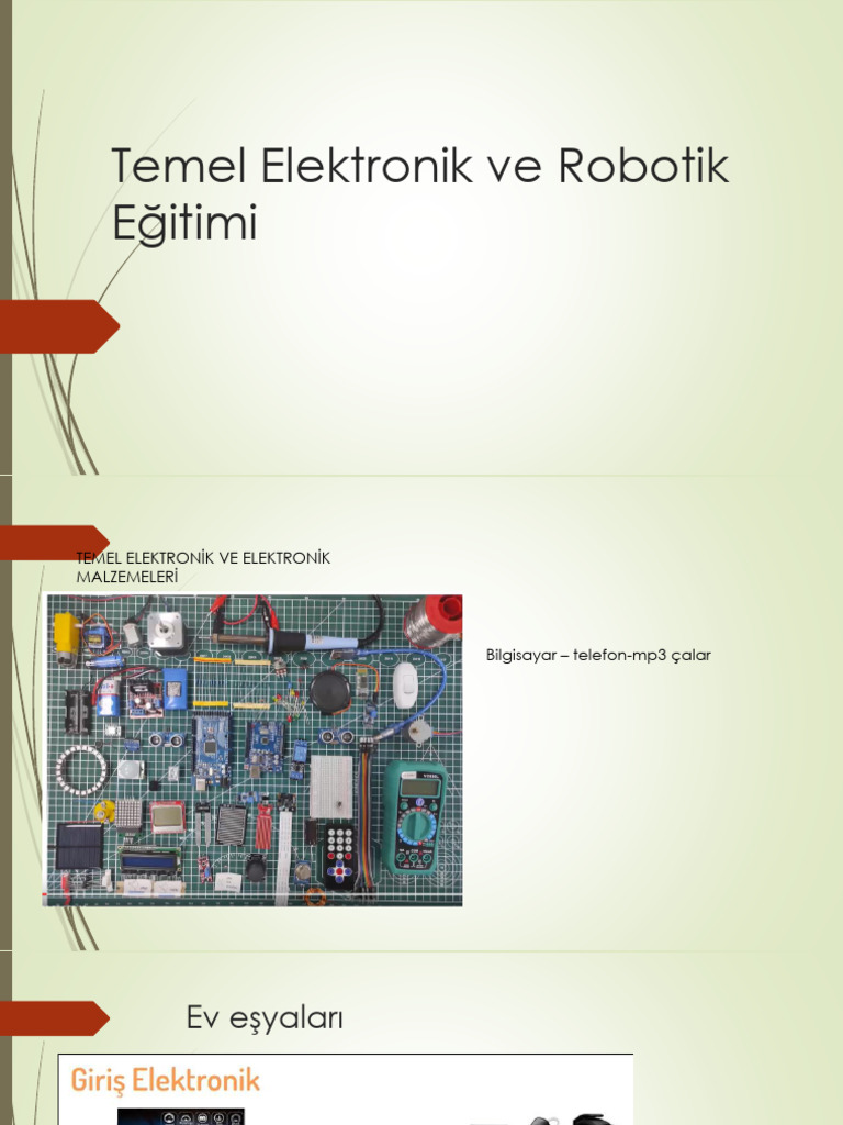 Temel Elektronik Ve Robotik E%C4%9Fitimi 2 | PDF