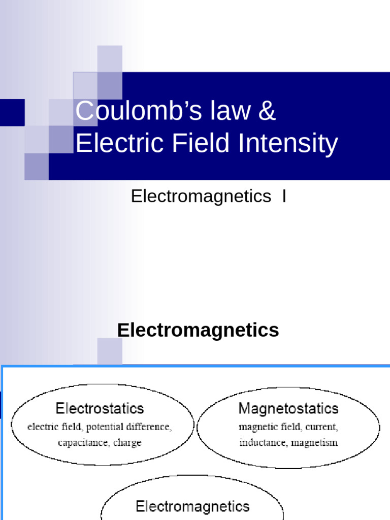 Coulomb's Law & Electric Field Intensity | PDF