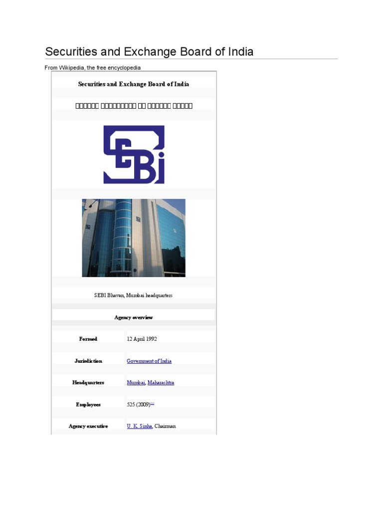 Securities and Exchange Board of India | PDF | Justice | Crime & Violence