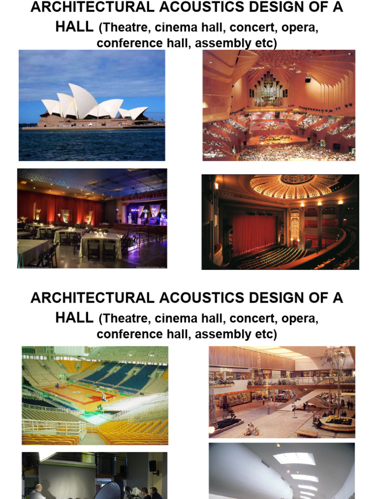 Acoustic Design Principles for Halls | PDF