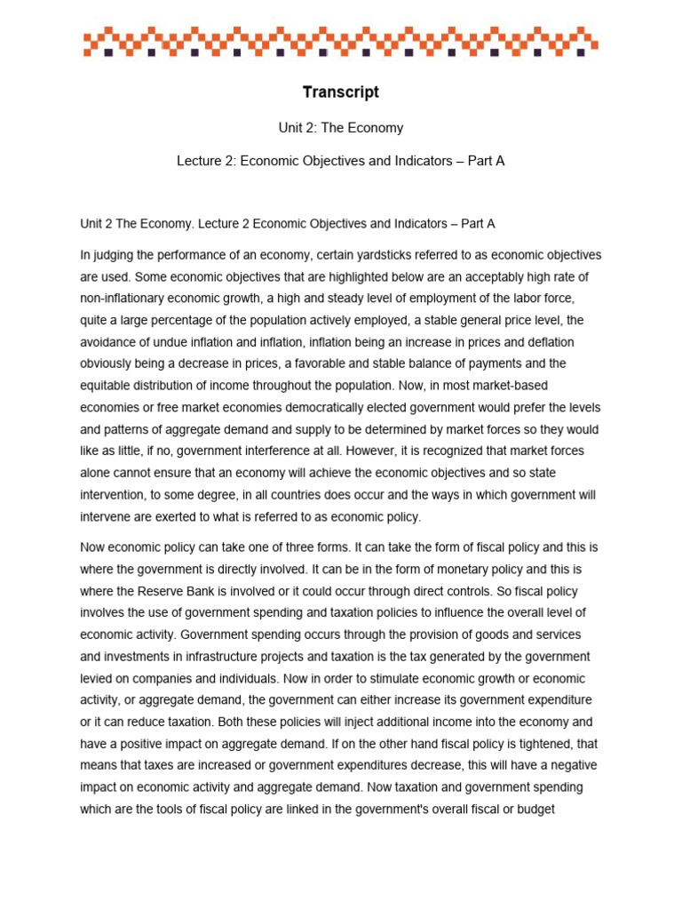 Unit2_Lecture2 | PDF | Fiscal Policy | Government Budget Balance