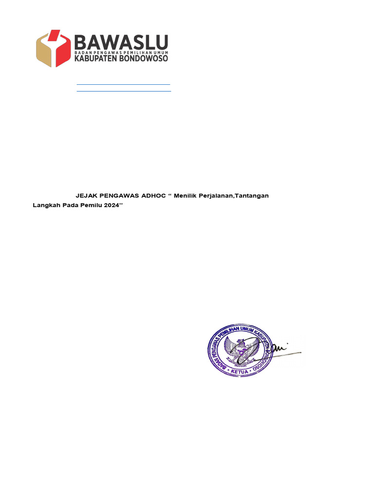 Undangan Launching Buku Profil Pemilu 2024 | PDF