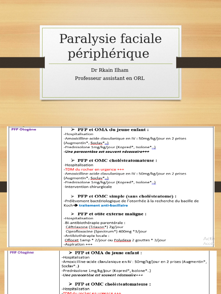 protocole thérapeutique PFP | PDF