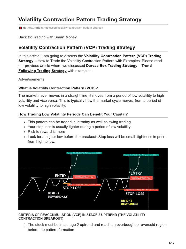 Volatility Contraction Pattern Trading Strategy | PDF | Market Trend ...
