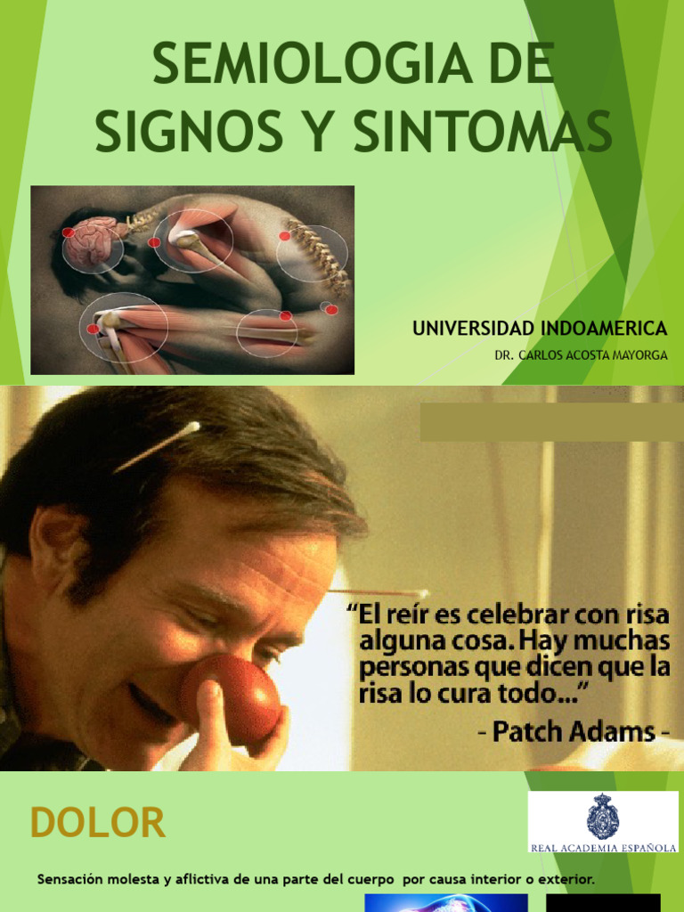 Clase 7 - Semiologia de Signos y Sintomas | PDF | Edema | Dolor