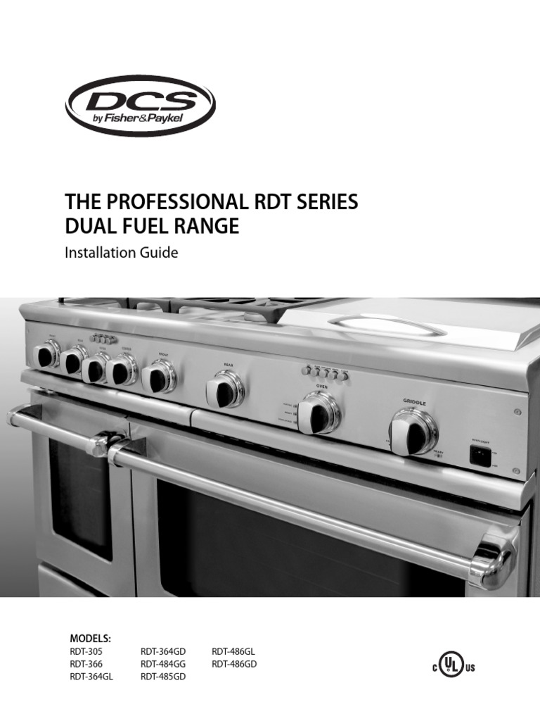 DCS RDT SERIES DUAL FUEL RANGE Installation guide | PDF | Ac Power Plugs And Sockets ...