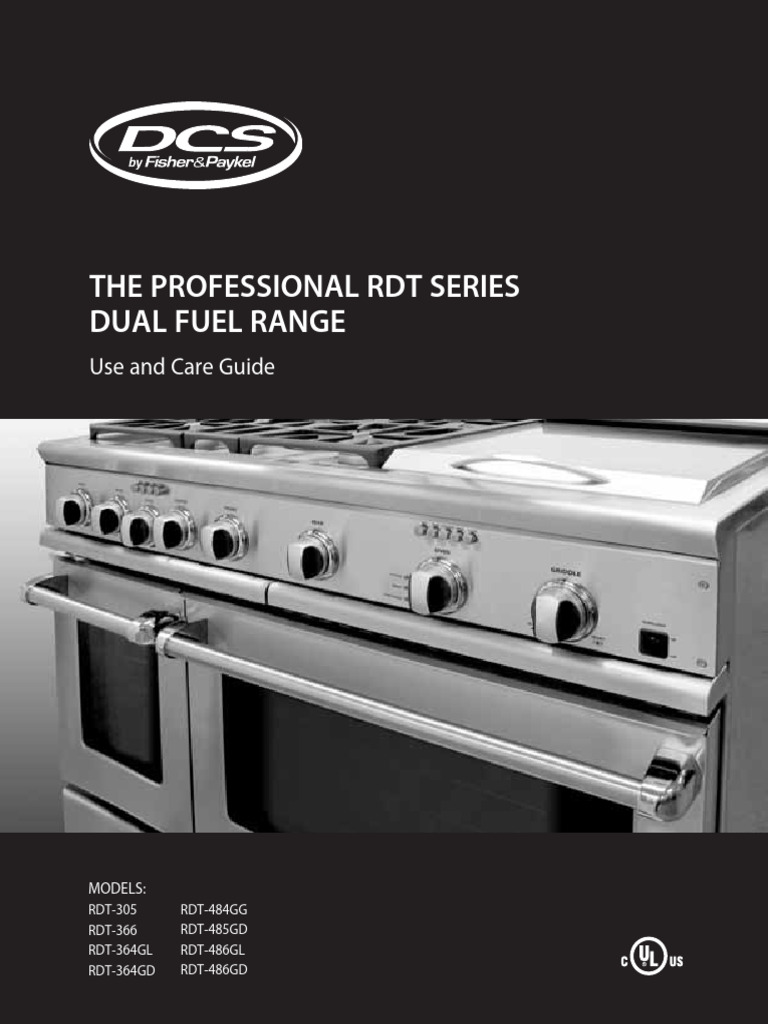 DCS RDT SERIES DUAL FUEL RANGE Use and Care | PDF | Oven | Grilling