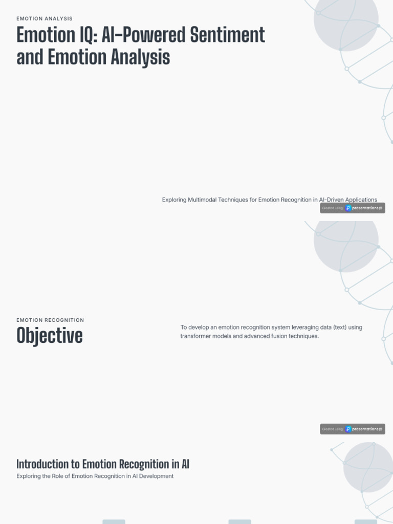 Emotion IQ - AI-Powered Sentiment and Emotion Analysis | PDF