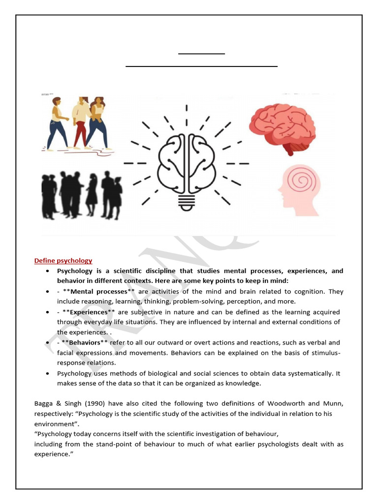 Introduction to Psychology Concepts | PDF | Id | Perception