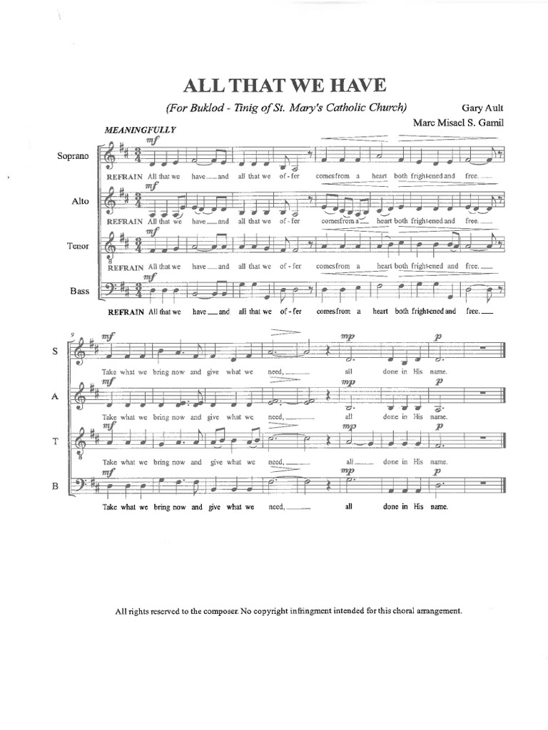 All That We Have-Voicing | PDF