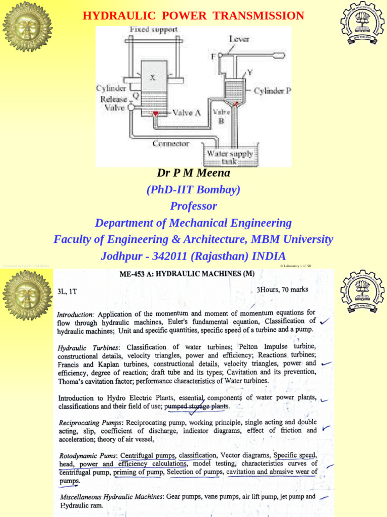 Hydrolic Power Transmission Machines | PDF | Pump | Machines