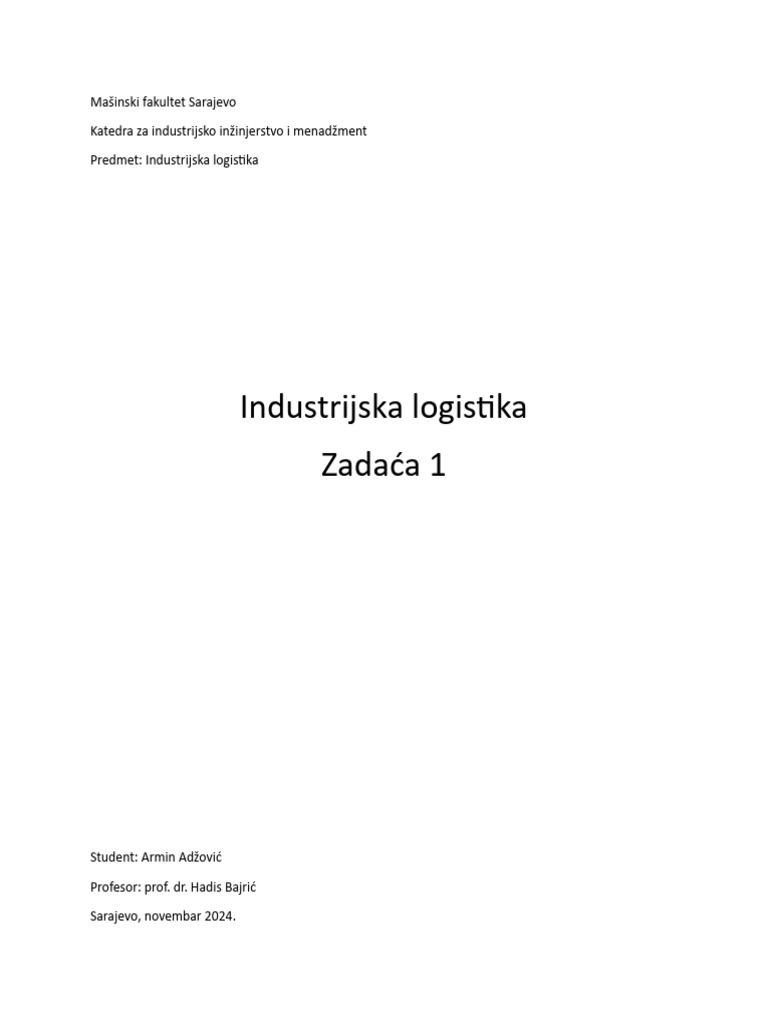 IL - Adzovic Armin - Zadaca 1 | PDF