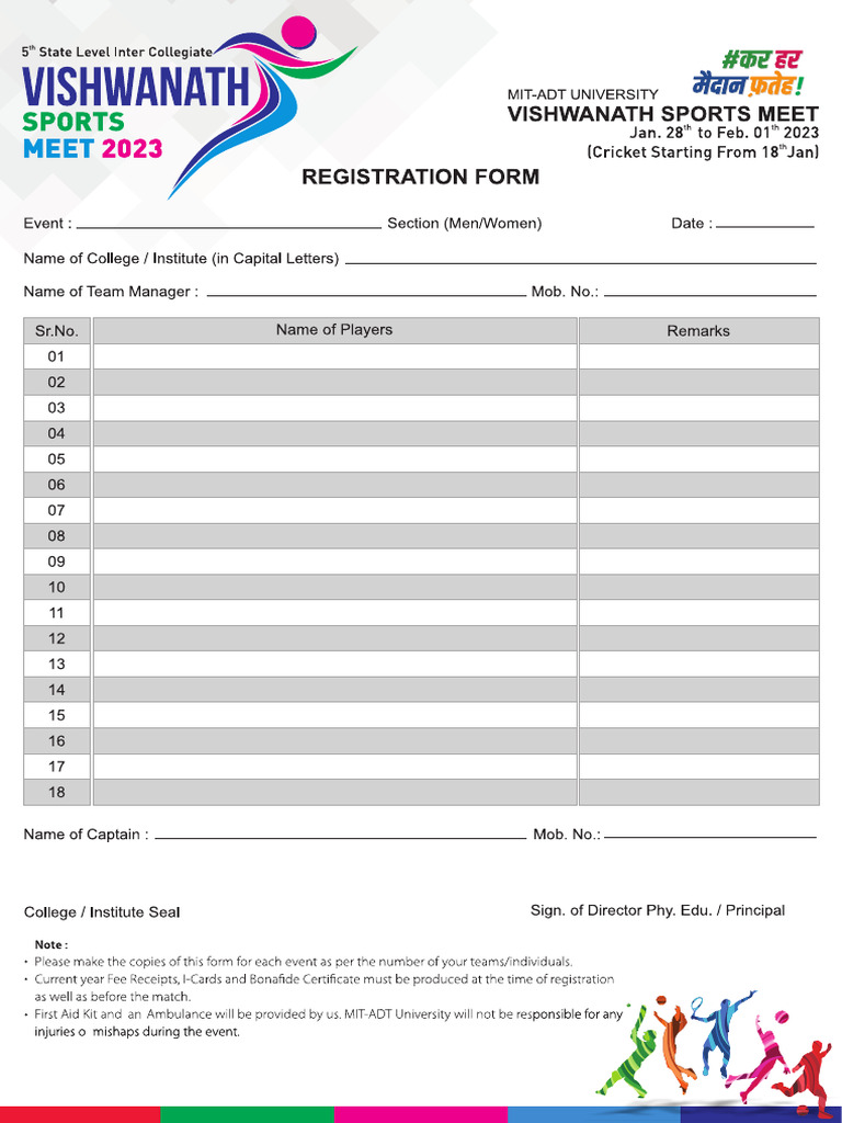 Registration Form VSM 2023 2 | PDF
