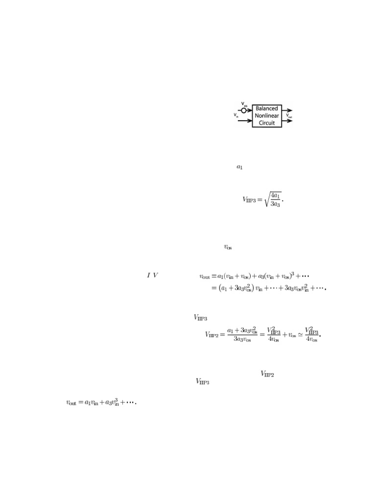 General Relations Between IP2, IP3, and Offsets in Differential Circuits and The Effects of ...