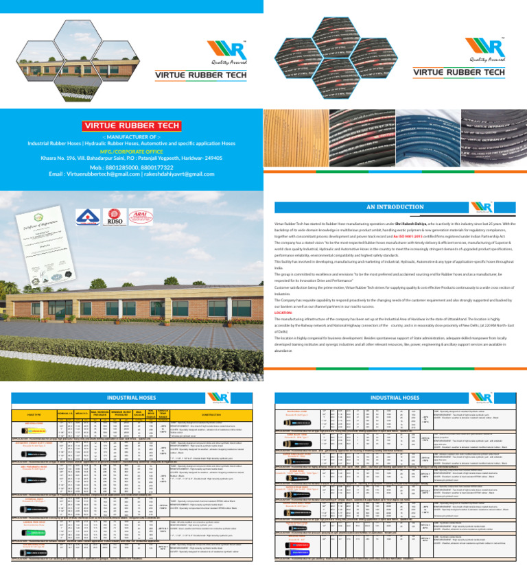 Product Catalogue Virtue Rubber Tech | PDF | Natural Rubber | Abrasive
