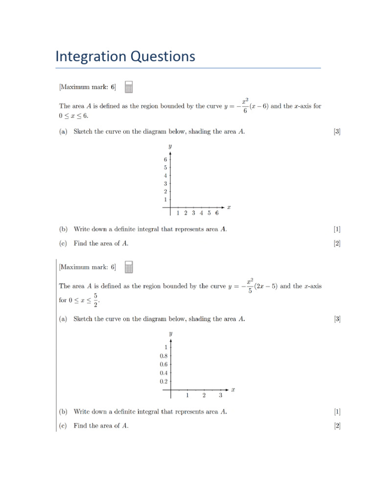 Integration Questions Docx Pdf
