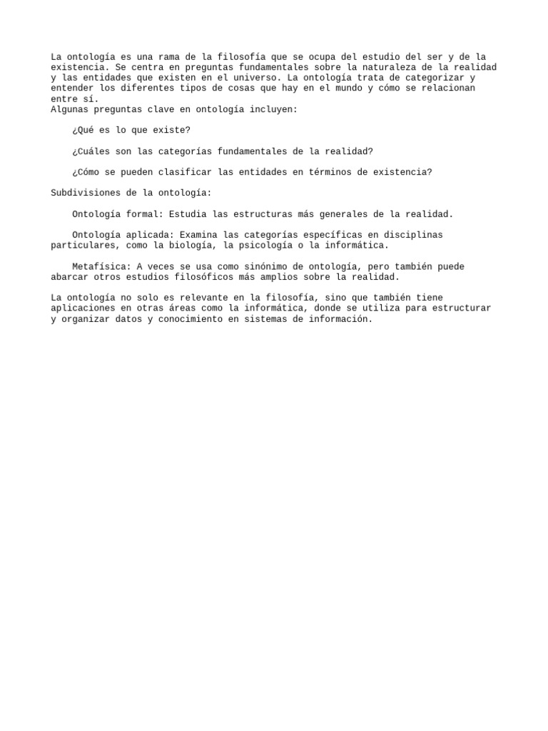 Que Significa Ontologia | PDF