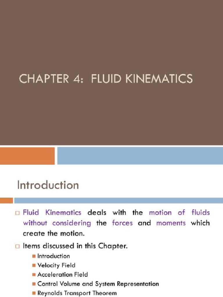 Fluid Kinematics | PDF