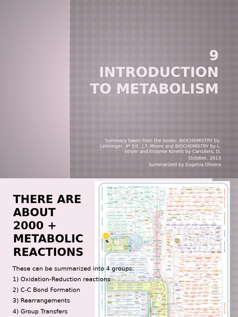 Introduction to Metabolism Overview | PDF | Metabolism | Chemical Reactions