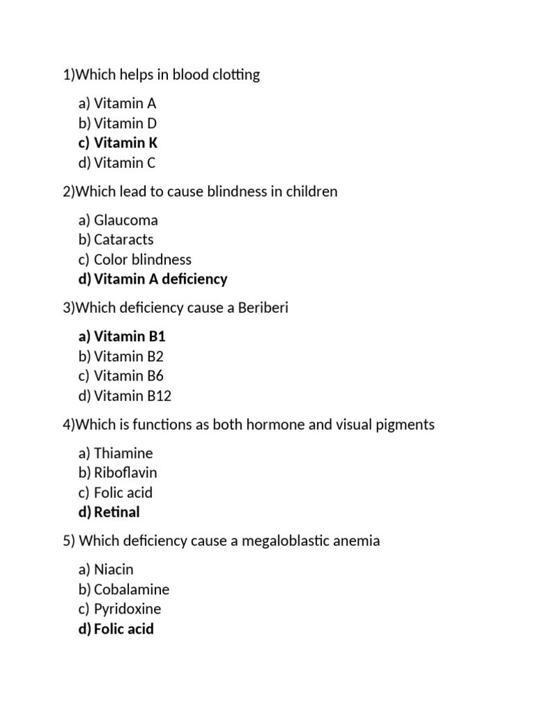 Vitamin 1 | PDF