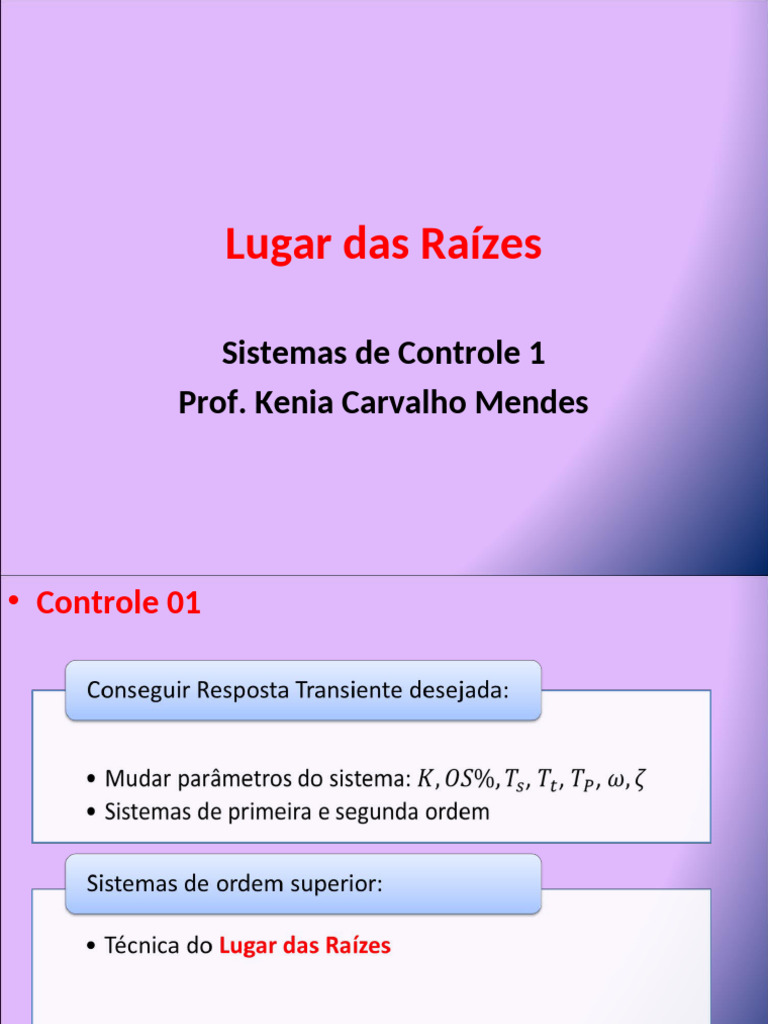 Aula11 - Lugar Das Raizes | PDF | Número real | Número complexo