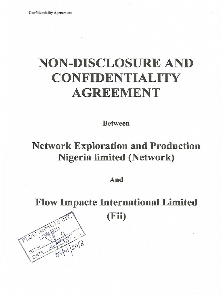 Network Scan Nda | PDF