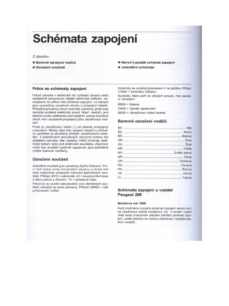 206 - Elektro - Schema CZ | PDF