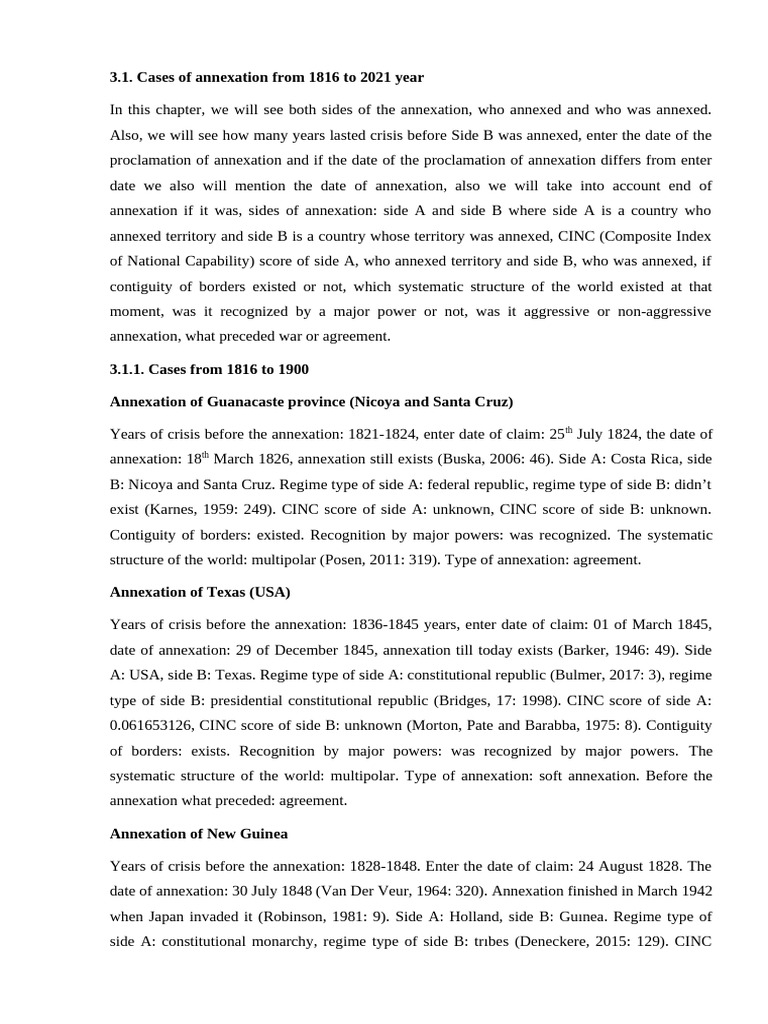 Annexation Cases: 1816-2021 Overview | PDF | Annexation | Forms Of ...