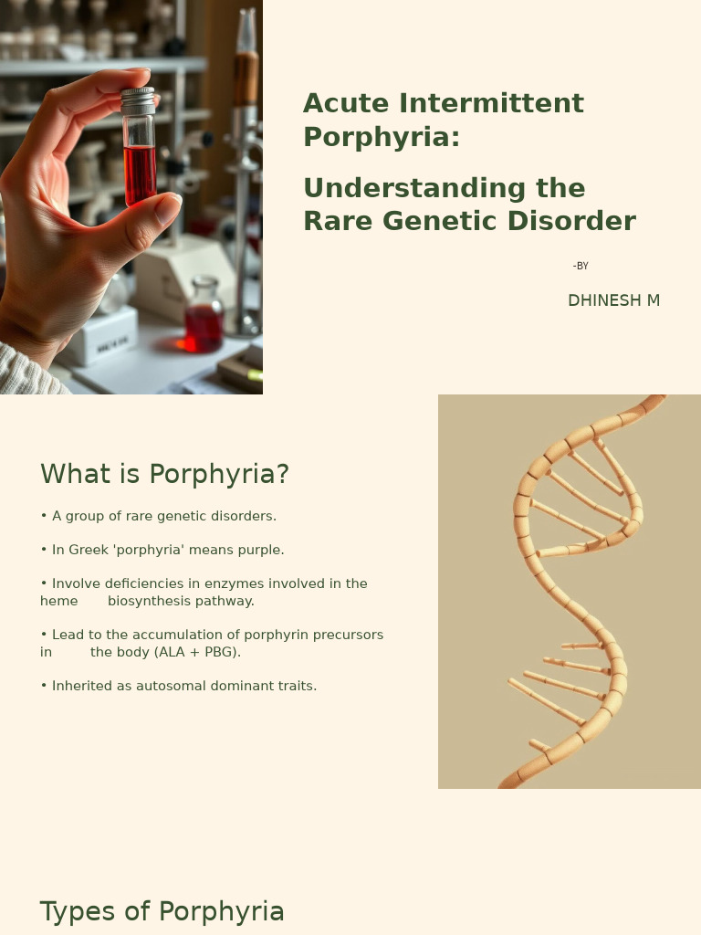 Acute Intermittent Porphyria Guide | PDF | Clinical Medicine | Diseases ...
