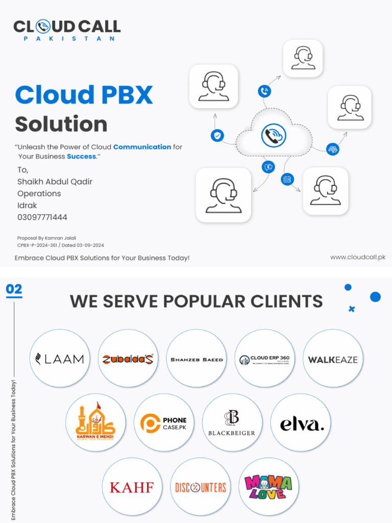 New Idrak Proposal For Cloud Call Services | PDF