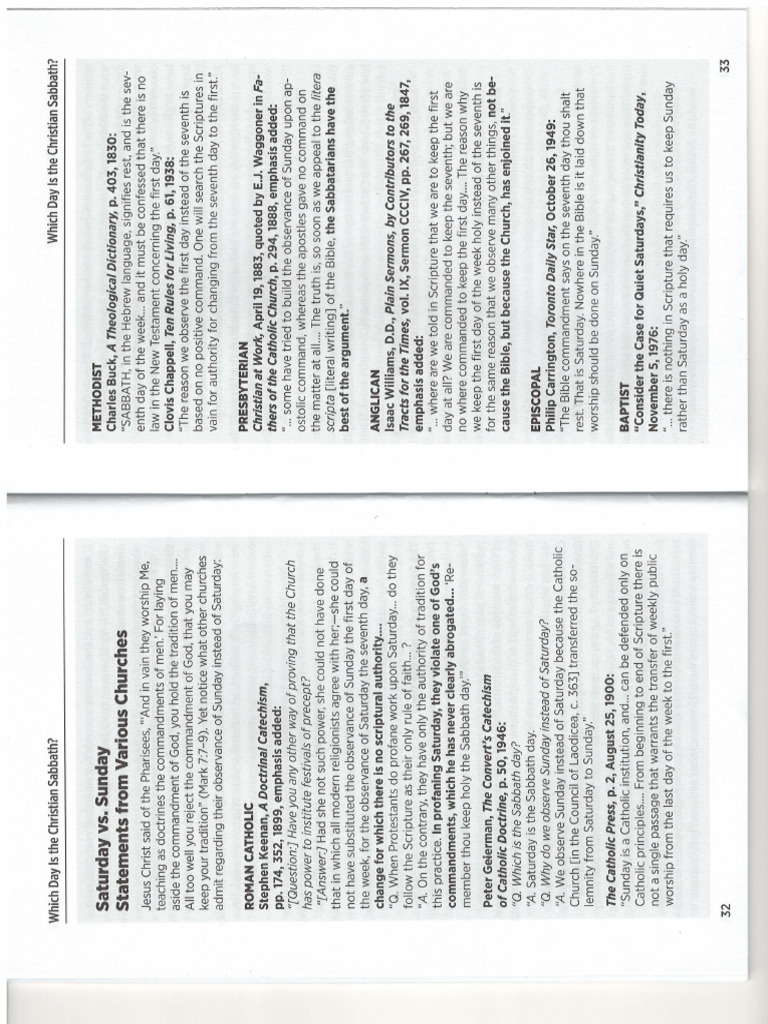 01 Sunday Vs Saturday | PDF