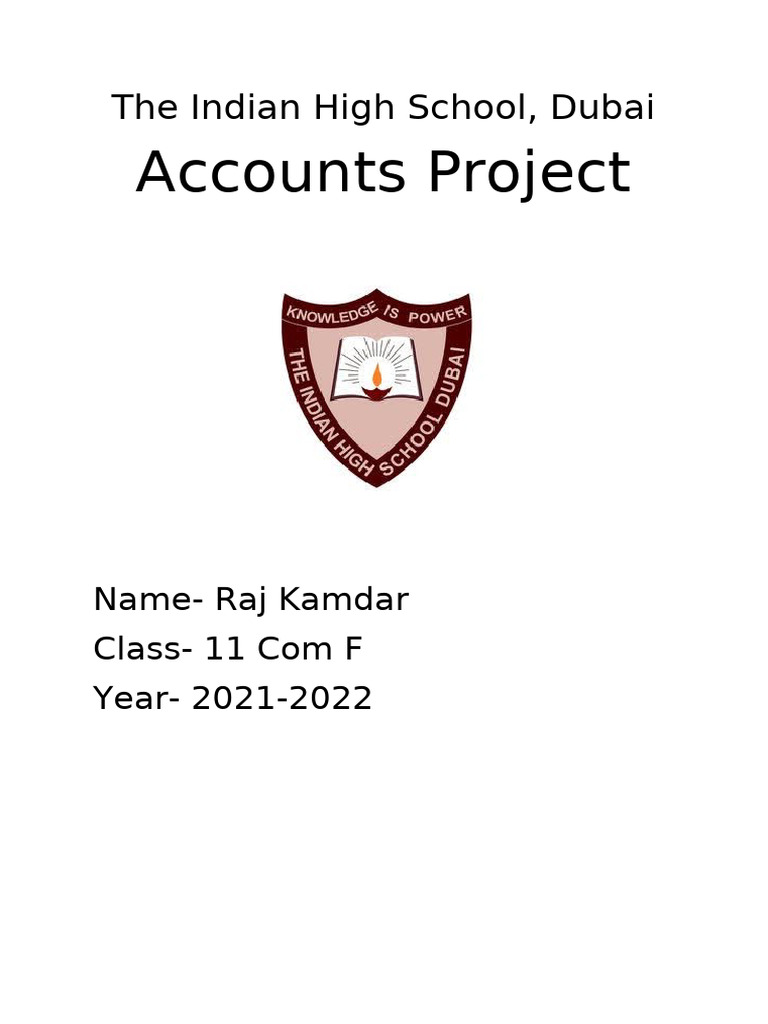 Accounts project | PDF