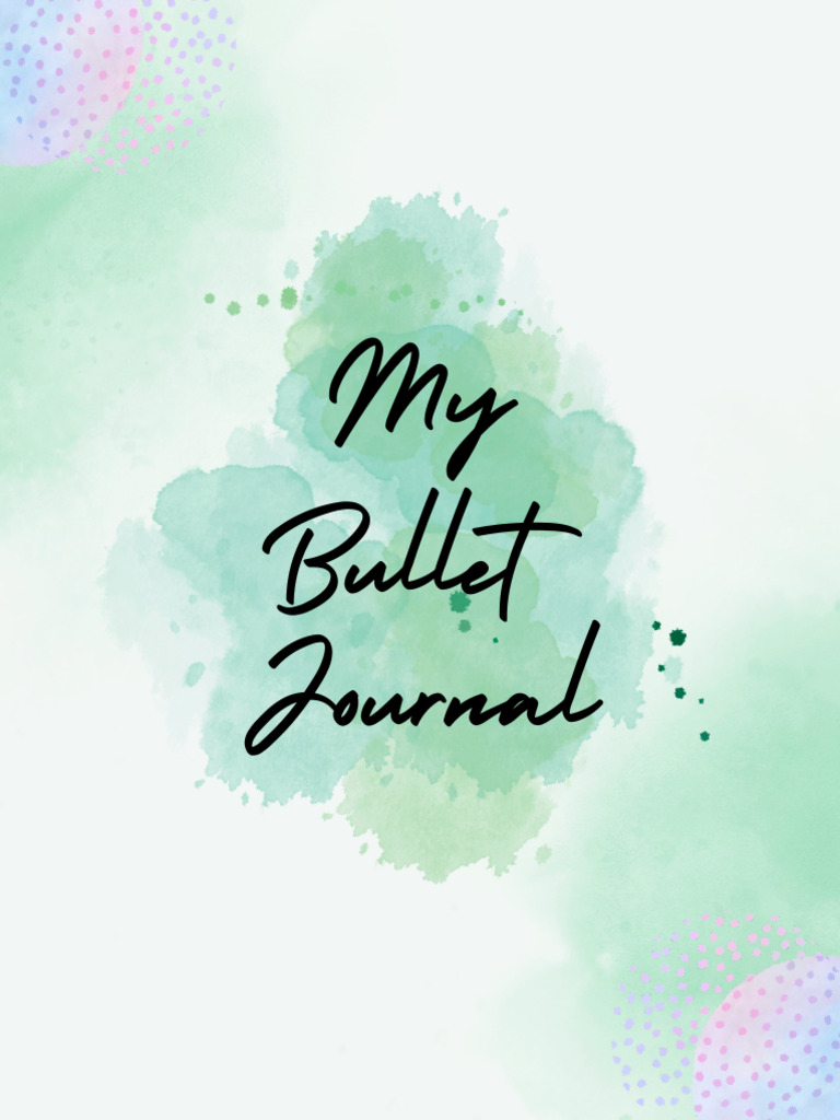 Blue Watercolor Bullet Journal | PDF