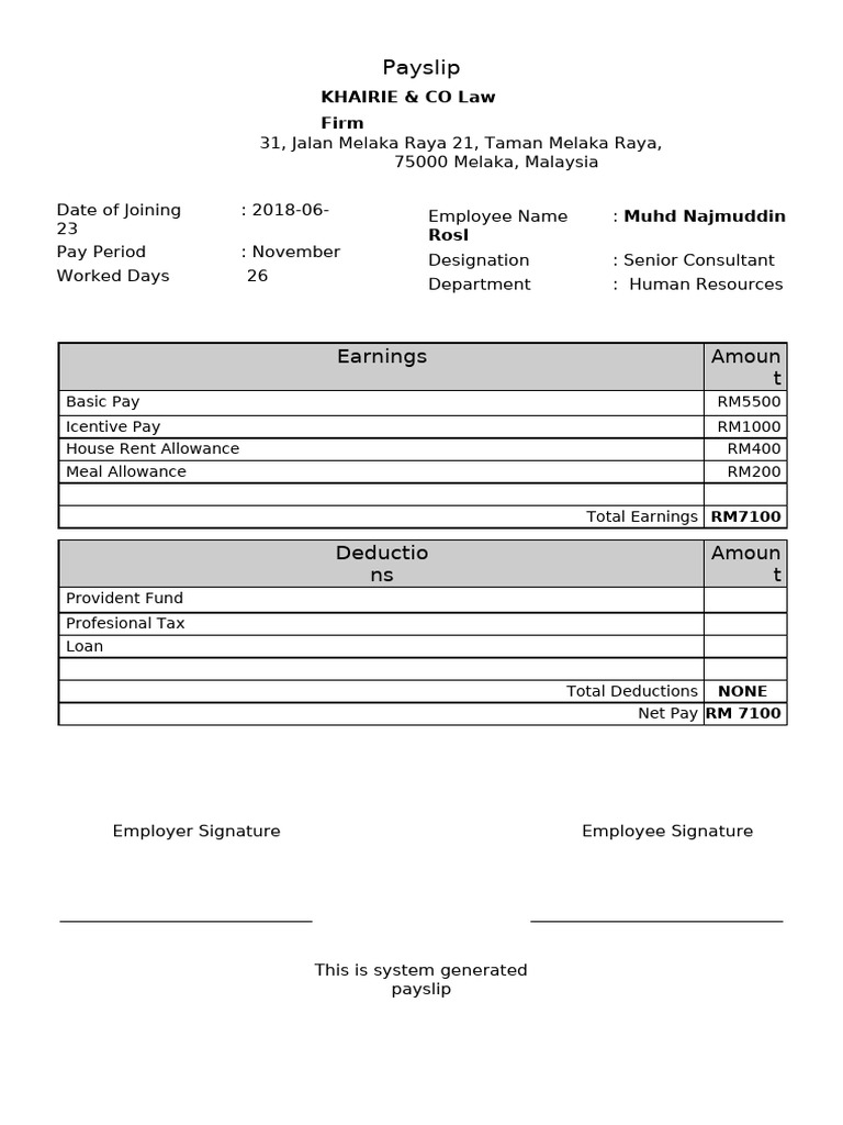 Payslip August | PDF