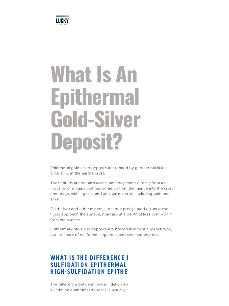 Understanding Epithermal Gold-Silver Deposits | PDF | Igneous Rock ...